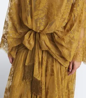 Zimmermann Ascent Draped Lace Gown
