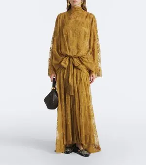 Zimmermann Ascent Draped Lace Gown
