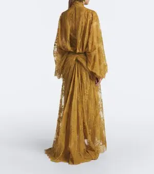 Zimmermann Ascent Draped Lace Gown