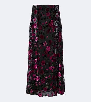 RODARTE Caped Floral Devore Velvet Gown