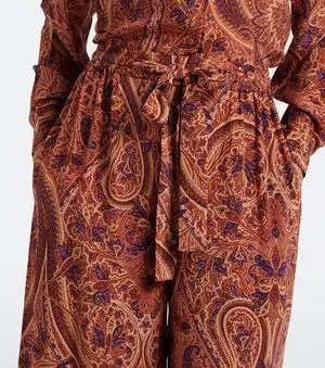 Ulla Johnson Sawyer Silk Crepe De Chine Wide-leg Pants
