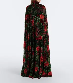RODARTE Floral Devore Velvet Gown