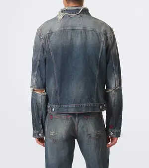 Acne Studios Re-edition Distressed Faded Denim Jacket