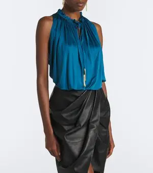 Balmain Draped Jersey Top