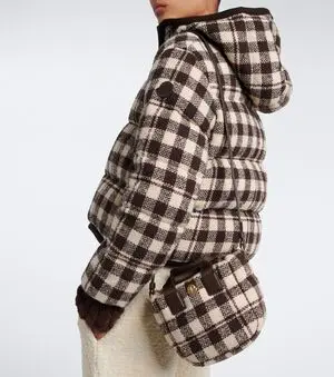 Moncler Caradoc Mini Checked Canvas Tote Bag