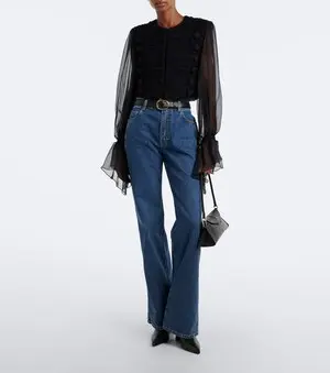Balmain 64-83 Small Leather Shoulder Bag