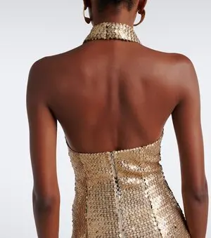 Elie Saab Sequined Halterneck Gown