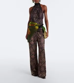 Dries Van Noten Floral Wide-leg Pants