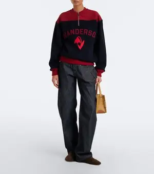 JW Anderson Embroide Wool-blend Sweatshirt
