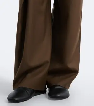 Loewe Draped Wool Wide-leg Pants