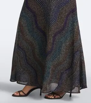 Missoni Knitted Lame Maxi Skirt