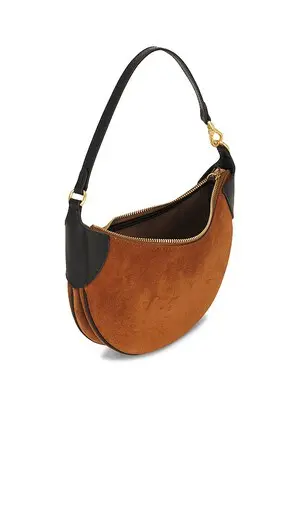 Polo Ralph Lauren Small Suede Leather Shoulder Bag - Brown