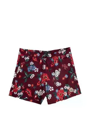 Moncler Floral-print Swim Shorts - Red