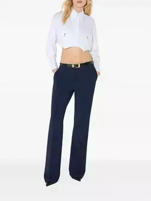 Elisabetta Franchi Lightweight Crêpe Fabric Trousers