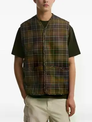 Barbour Tartan-print Gilet - Green