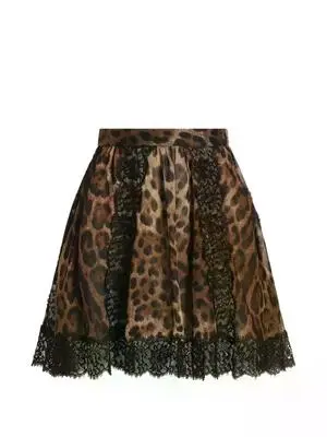 Dolce & Gabbana Leo-print Chiffon Skirt