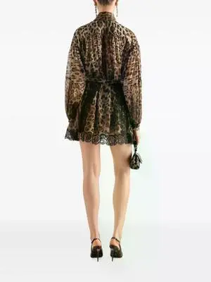 Dolce & Gabbana Leo-print Chiffon Skirt