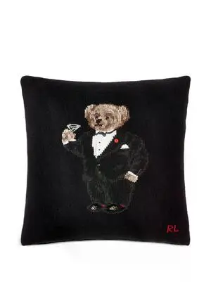 Ralph Lauren Martini Polo Bear Cushion - Black