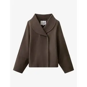 THE WHITE COMPANY Double-breasted Cropped Wool-blend Jacket