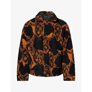 DAILY PAPER Burned Shield Fleece Jacket - Black