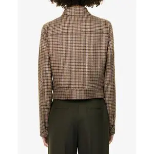 Gabriela Hearst Thereza Houndstooth Wool And Silk Jacket