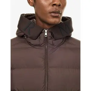 Moncler Orvelle Brande-hood Shell Puffer Jacket - Brown