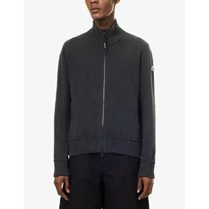Moncler Funnel-neck Knitted Cardigan