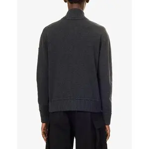 Moncler Funnel-neck Knitted Cardigan
