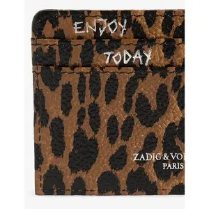 Zadig&Voltaire Zv Leopard Leather Pass Holder