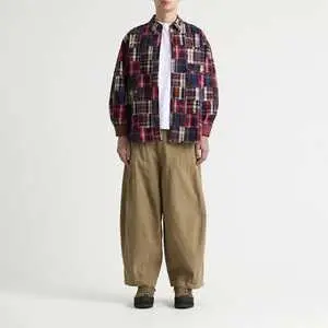 FRIZMWORKS Madras Patchwork Relaxed Shirt