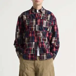 FRIZMWORKS Madras Patchwork Relaxed Shirt