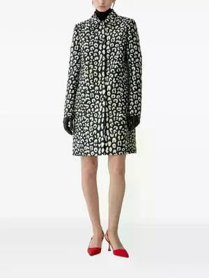 Carolina Herrera Leopard-spot Jacquard Coat