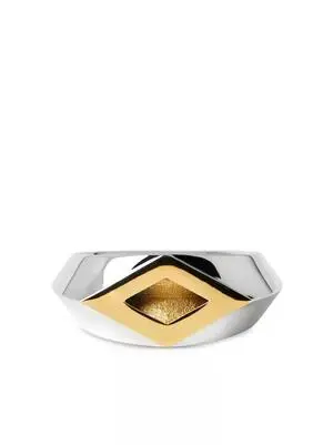 Burberry Hollow Two-tone Ring - Silver