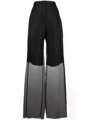JIL SANDER Sheer Layered Trousers - Black