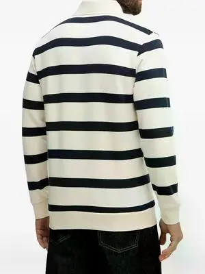 LINDBERGH Striped Long-sleeve Polo Shirt