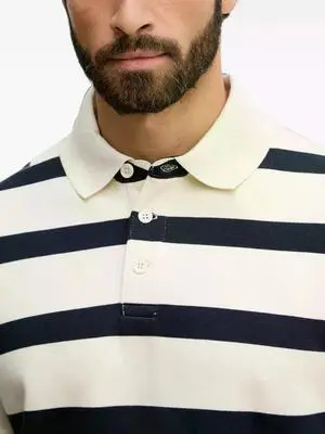 LINDBERGH Striped Long-sleeve Polo Shirt