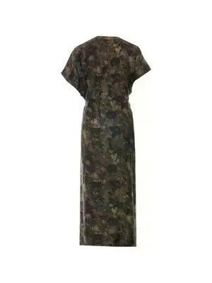 UMA WANG Floral-print Drawstring Dress
