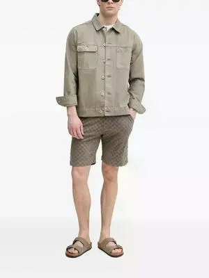 Lindbergh Checkerboard-pattern Drawstring Shorts