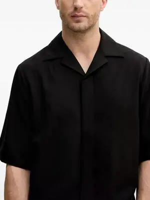 Lindbergh Elasticated-hem Camp-collar Shirt