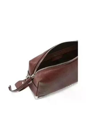 Pinko Logo-plaque Leather Shoulder Bag - Brown