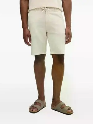 LINDBERGH Drawstring-waist Logo-patch Shorts - Neutrals