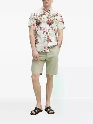 Lindbergh Floral-print Button-down Shirt - Neutrals