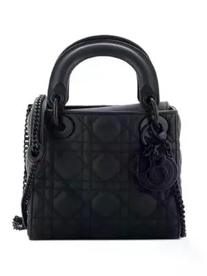 DIOR Ultra Matte Lady Dior Chain Bag Cannage Quilt Calfskin Mini Shoulder Bag