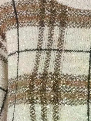 Brunello Cucinelli Sequin-embellished Checked Sweater