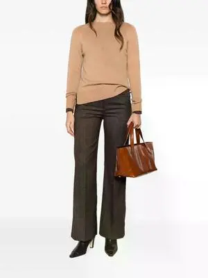 VELA SHOP Ribbed-knit Raglan-sleeve Sweater