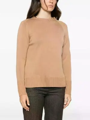 VELA SHOP Ribbed-knit Raglan-sleeve Sweater
