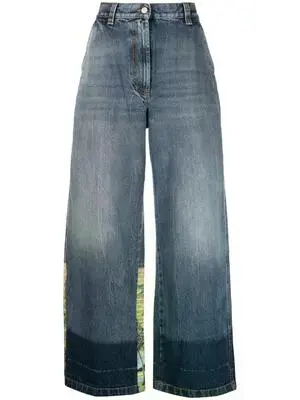 Palm Angels Wide Leg Jeans For Women