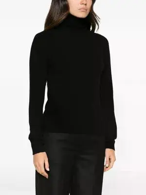 VELA SHOP Roll-neck Sweater - Black