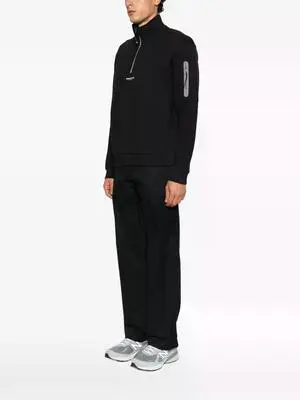 MURPHY&NYE Scrupper Quarter-zip Logo-print Sweatshirt