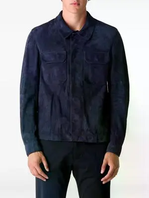 TOM FORD Suede-effect Flap-pocket Shirt Jacket - Blue